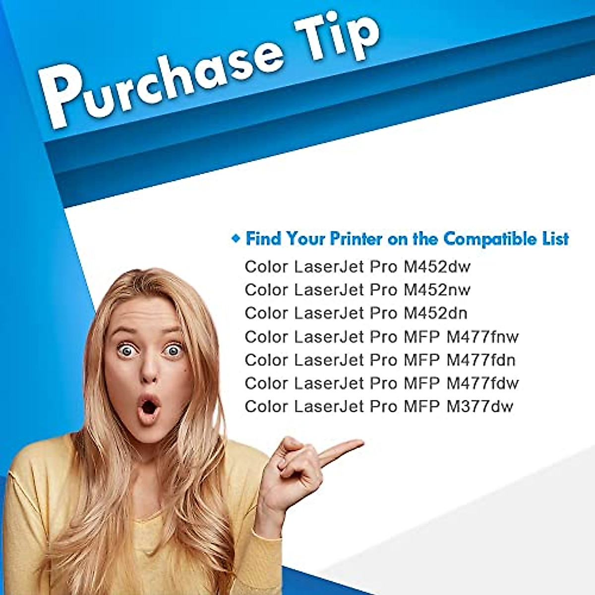 TRUE IMAGE Compatible Toner Cartridge Replacement for HP 410A CF410A CF410X 410X Color Pro MFP M477fnw M477fdw M477 M452dn M452nw M477fdn M452dw M452 M377dw Printer Ink (Black, 2-Pack)