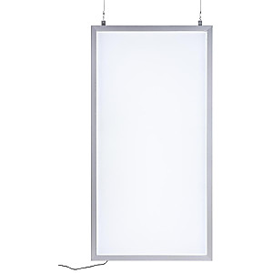 Displays2go LED Lightboxes for Wall Mount, Aluminum Construction – Silver Satin Finish, Polycarbonate Lens (LWND2X3672)