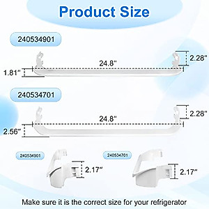 240534701 & 240534901 Refrigerator Door Shelf Replacement Compatible with frigidaire kenmore Door Shelf Rack Bar Rail Replaces AP3214631 PS734936 948952 AP3214630 PS734935 EA734935 948954 AH734935