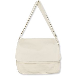 Canvas Messenger Bag Cross Body Bag Shoulder Bag Simple Design Thick and Sturdy (Beige)