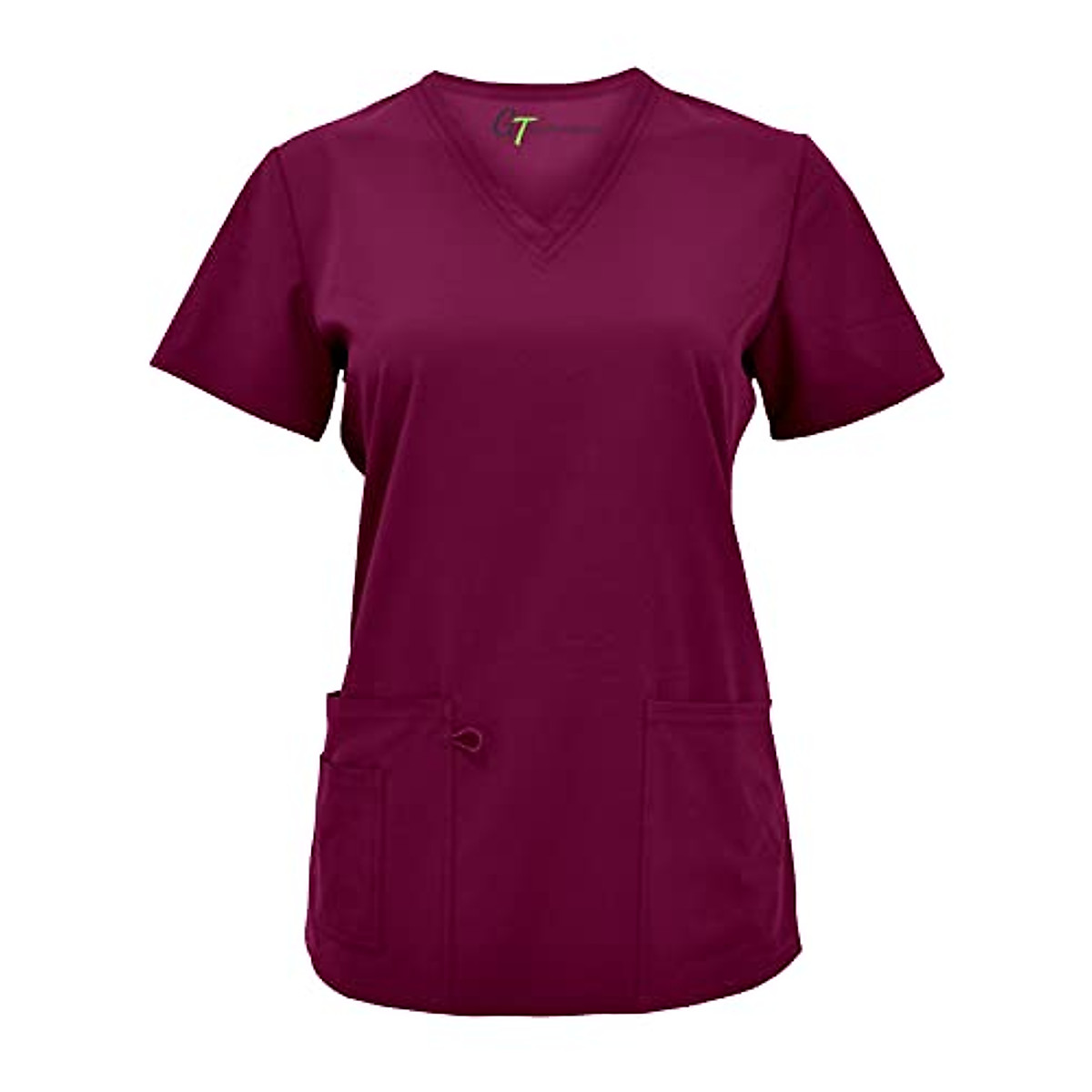 GT Performance Women Medical Nursing Scrub Top GT 4FLEX-Berry/Wine-Medium