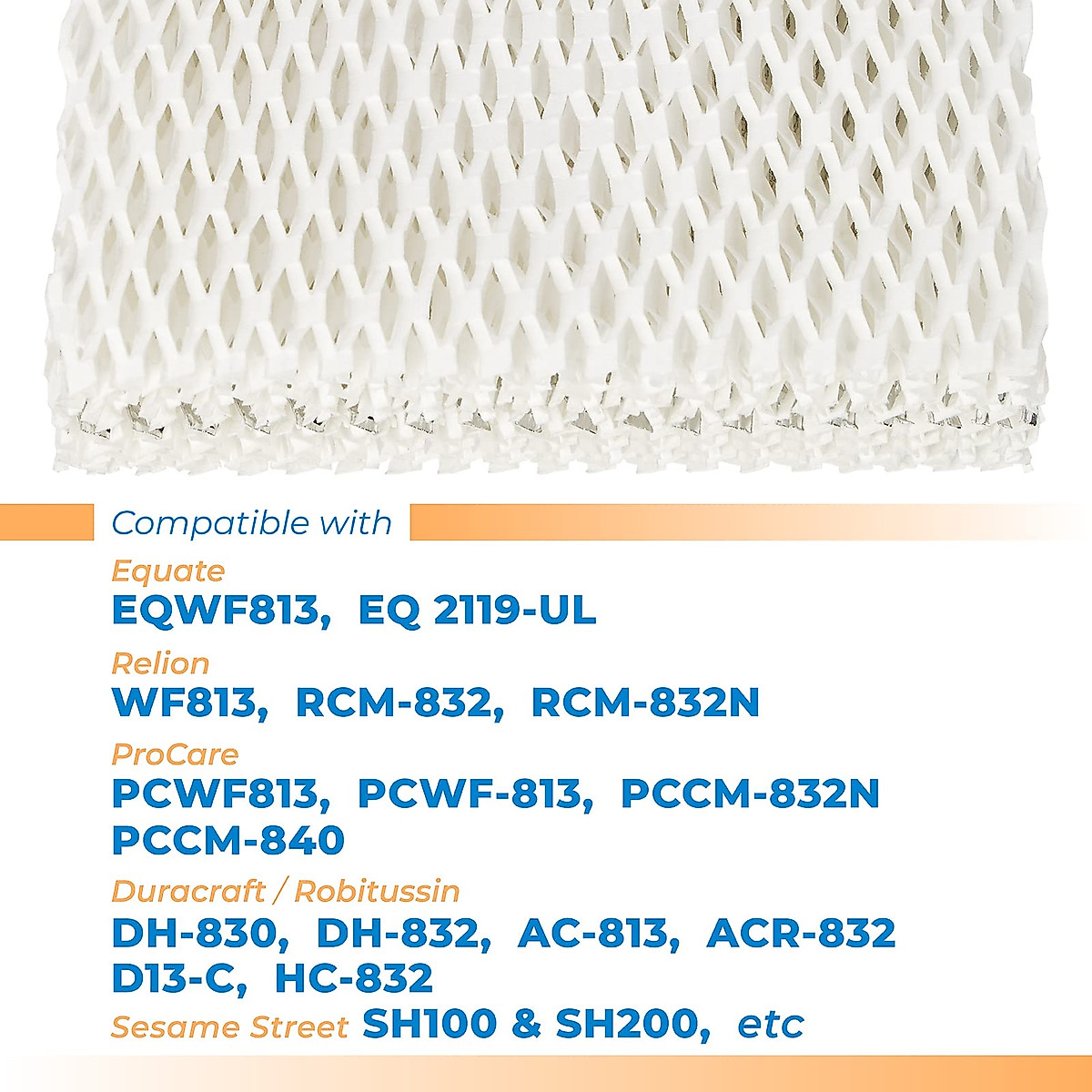 ANTOBLE 4 Pack WF813 Humidifier Filter Replacement for ReliOn RCM-832 RCM-832N, ProCare PCWF813 PCWF-813 PCCM-840 PCCM-832N, Equate EQWF813 EQ 2119-UL Cool Mist Humidifier Filters