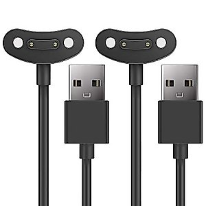 TUSITA [2-Pack Charger Compatible with TicWatch Pro 3, Pro 3 LTE, Pro X, E3 Smart Watch - Magnetic USB Charging Cable 3.3ft 100cm - Smartwatch Accessories