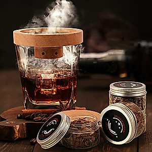 Cocktail Smoker, Saudoli Cocktail Smoker Kit with Wood Chips for Whiskey,Drink,Bourbon Smoker Kit,Old Fashioned Smoker Kit