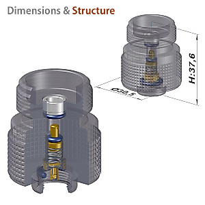 G-WORKS 1lb-SCREW Butane adapter/EPI Adapter/Lindal Valve Canister / 1lb Adapter/Gas Adapter
