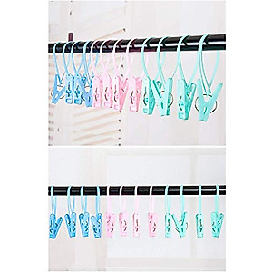 Travel Clothesline Laundry Storage and Organization, Ouioui 24 Pieces Portable Camping Clothesline with Space Saving Drying Shoe Rack, Quilt Clips and Clothes Hanger Connector Hooks for Indoor Outdoor