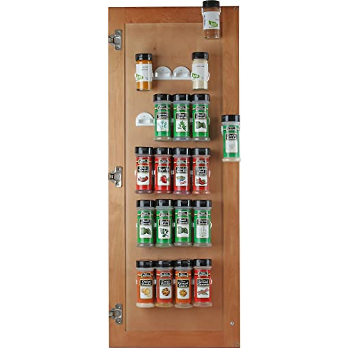 Spice Rack 36 Spice Gripper- Spice Racks Strips Cabinet Cabinet Door - Use Spice Clips for Spice Organizer - Stick or Screw Spice Storage Spice Clips