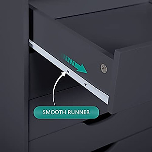 Debbie 7-Drawer Office Storage Cabinet by Naomi Home Black