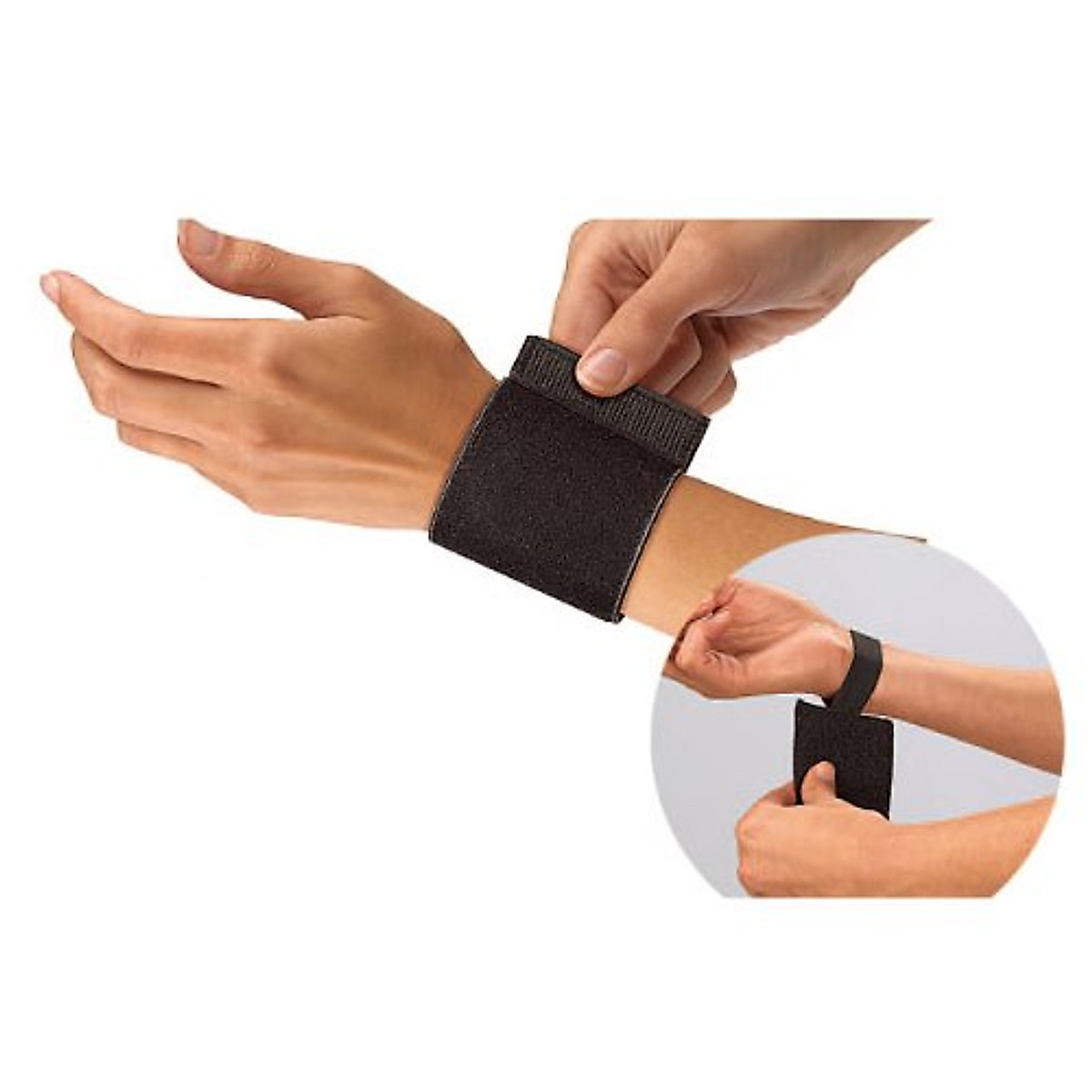 Mueller Wrist Support withloop Elastic, Black, One Size