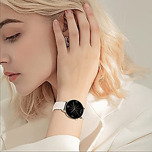 6 Pack Bands Compatible with Samsung Galaxy Watch 5 Band 40mm 44mm/5 Pro 45mm, Galaxy Watch 4 Band 40mm 44mm/Watch 4 Classic/Galaxy Watch 3 41mm, 20mm Slim Sport Lace Silicone Wristband for Women