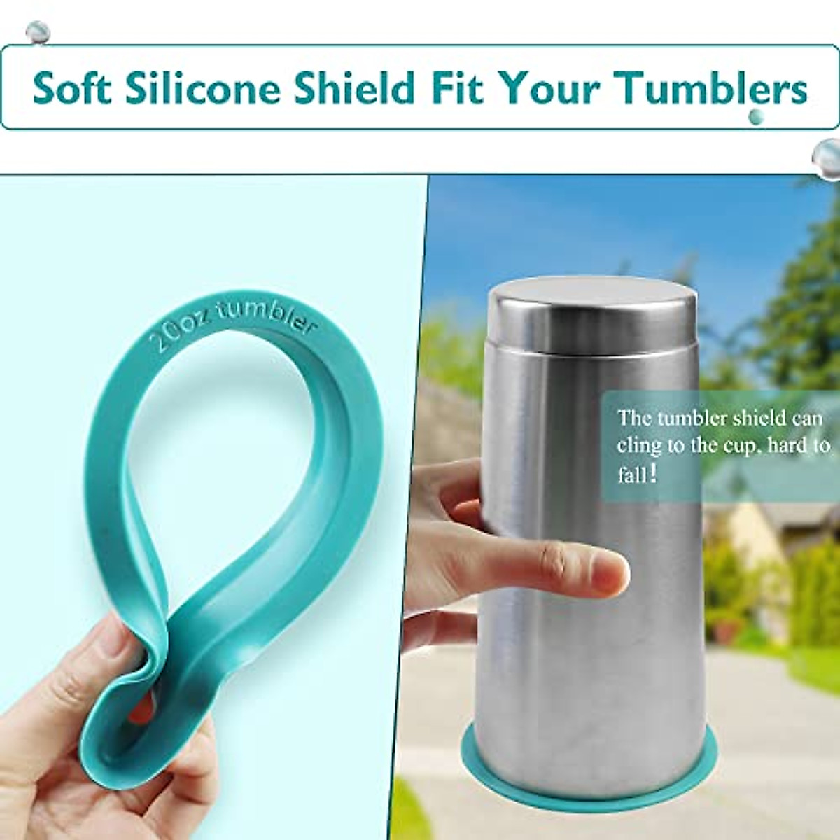 10pcs Tumbler Shields for Epoxy Tumbler, Silicone Tumbler Protector Keeps Spray Paint, Epoxy Resin Out of The Inside of Cup, Working on Tumbler Turner to Keep Tumblers Clean