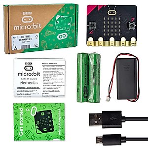 KEYESTUDIO Micro:bit V2 Go Kit Original Micro bit V2 Starter Kit, with Microbit v2.2, Battery Holder, Micro USB Cable