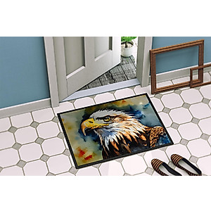 Caroline's Treasures DAC3208JMAT Eagle Doormat Front Door Mat Indoor Outdoor Rugs for Entryway, Non Slip Washable Low Pile, 24H X 36W