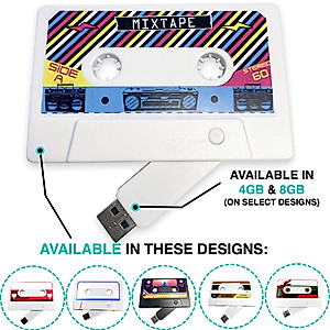 The Original MASHTAPE--Retro Mixtape Design, Cassette Tape USB Flash Drive 8GB