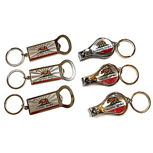 Sureg California Keychain Bottle Opener Set of 6 - California Souvenir Keychains Bundle Pack of 6