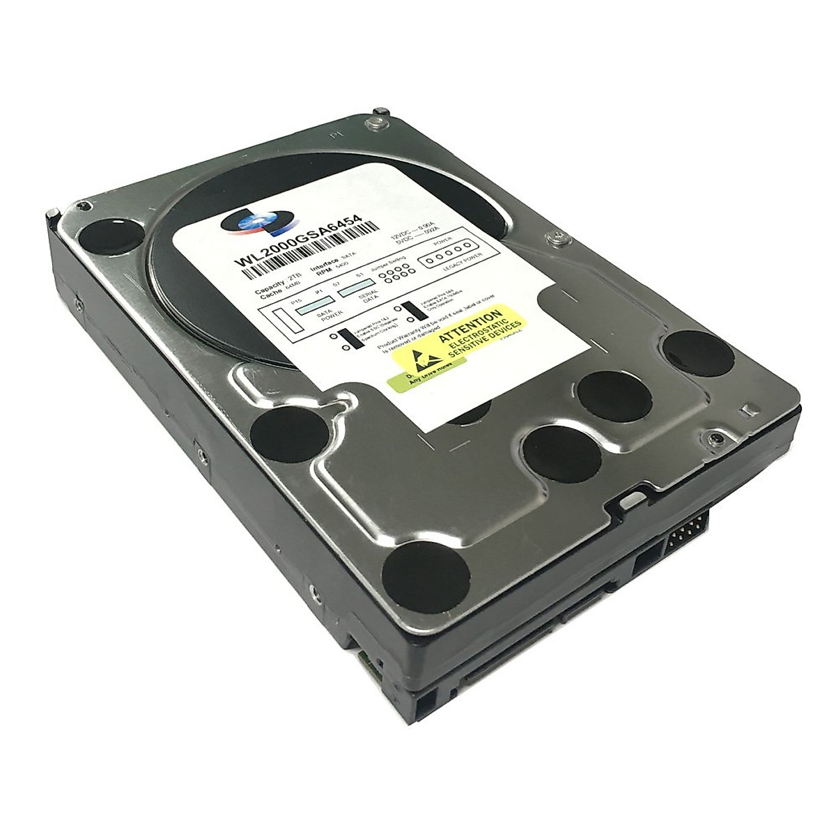 WL 2TB 64MB Cache 5400RPM SATA III (6.0Gb/s) 3.5" Internal Surveillance DVR Hard Drive - w/ 1 Year Warranty