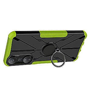 Kukoufey Case for Infinix Hot 20 4G Case Cover,360°Rotatable Kickstand Dual Layer Shockproof Case for Infinix Hot 20 4G X6826 X6826B X6826C Case Green