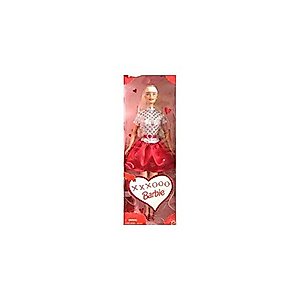 Barbie 1999 Valentine Special Edition 12 Inch Doll - XXXOOO Barbie Doll with Glamour Dress, Shoes and Hairbrush