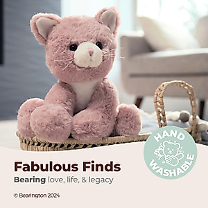 Bearington Mew Mew The Pink Kitty Stuffed Animal Plush, 10.5 Inch Stuffed Animal