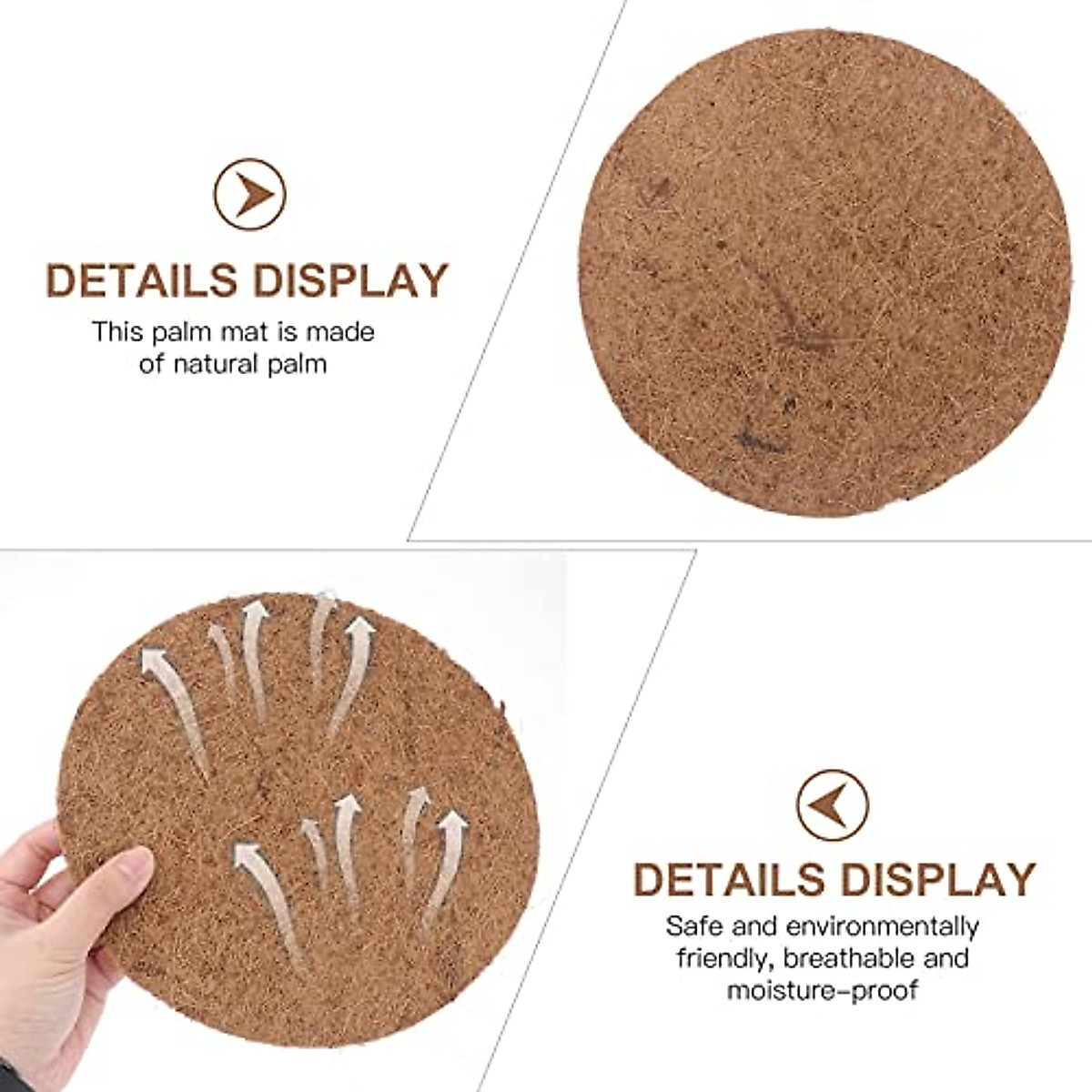 TEHAUX Pigeon Nesting Pads Natural Fiber Parrots Breeding Nests Bird Eggs Mat Provides Warm Hut Material Bedding for Birds, Pigeons, Chicken (10 PCS)