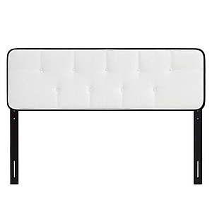 Modway Collins Tufted Fabric and Wood Queen Headboard in Black White