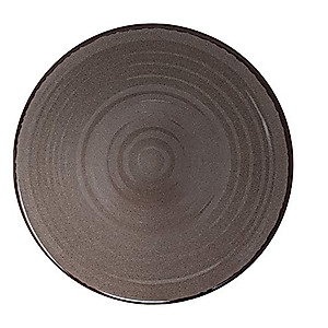 Gianna's Home 12 Piece Modern Melamine Heavyweight Plastic Dinnerware Set (Brown)