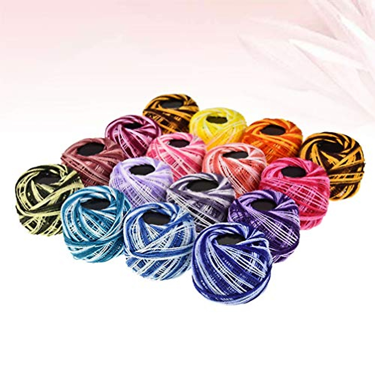 Beavorty Bracelet Making Kit 16 Roll Embroidery Thread Floss Set Rainbow Color Cross Threads Sewing Thread Wool Cotton Line Sewing Craft Art Supplies (Mixed Color) Bracelet Making Kit Beads
