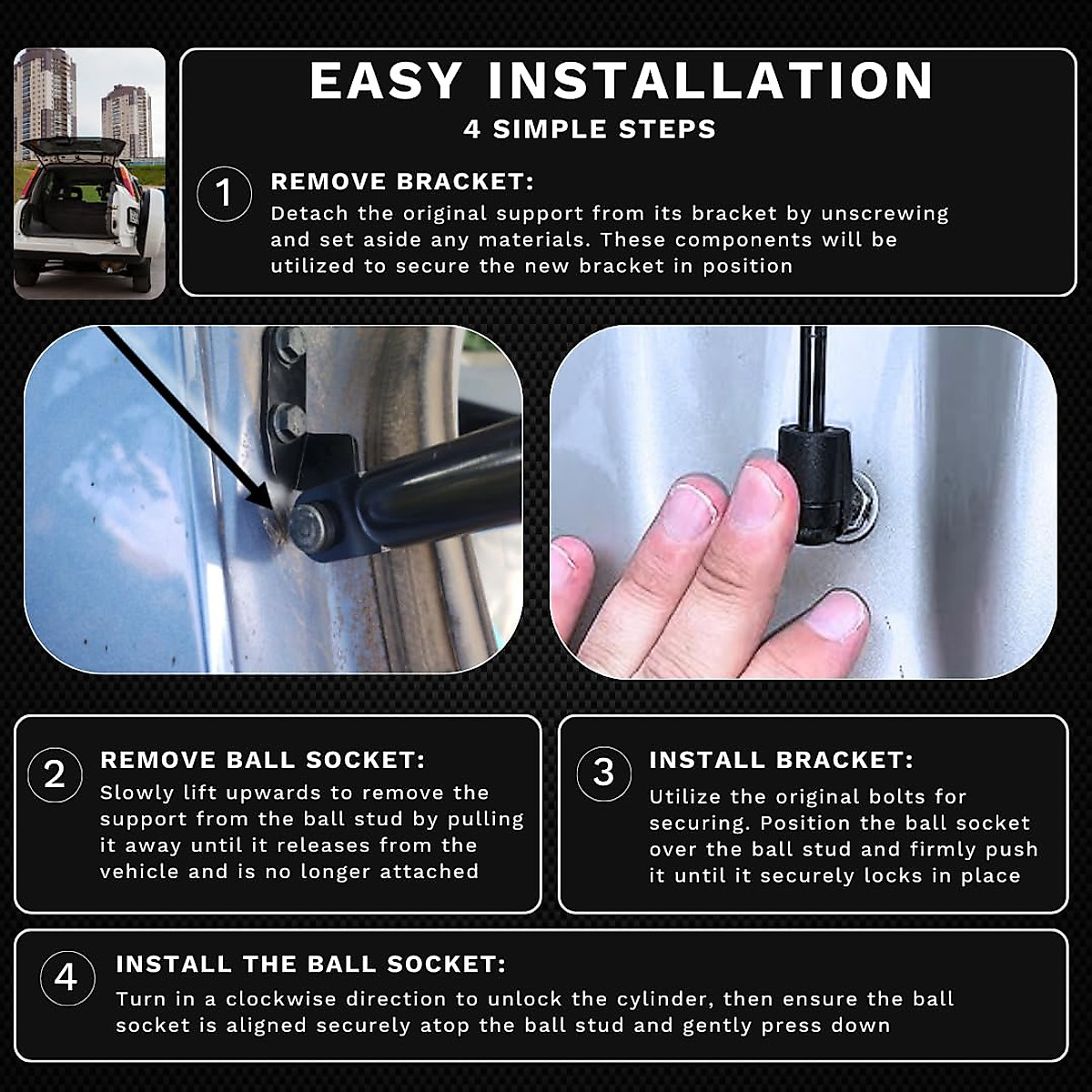 Lift Supports Depot Qty (2) Compatible with Nissan Rogue 2014 To 2020 Liftgate Lift Supports without Power Gate. (Does NOT Fit Select & Sport)