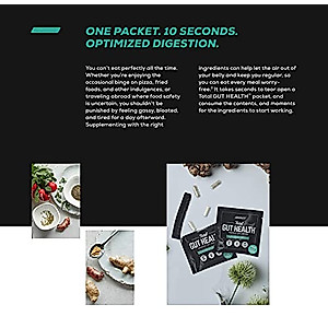 ONNIT Total Gut Health - Complete Probiotics & Digestive Enzyme Supplement for Women & Men | 5 Strains of Probiotics, Prebiotics, Enzymes, Betaine HCL