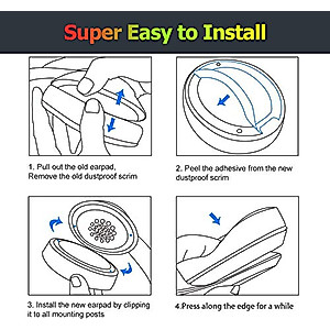 Beats Solo 3 Wireless Ear Pads Replacement, BUTIAO Protein Leather Memory Foam Headphone Earpads Ear Cushion Pad for Beats by Dre Solo 3 Wireless & Solo 2 Wireless Over Ear Headsets (White)