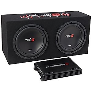 CERWIN Vega BKX212V 12" 4Ω 3000W Subwoofers Vented Enclosure Comes with Amplifier