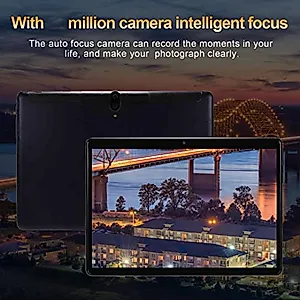 HD 10.1 Inch Android Tablet - 8-core IPS - High Definition Screen - WiFi Bluetooth Voice Call - Game Video Learning Tablet - SIM Card Communication Function 256GB (Black)