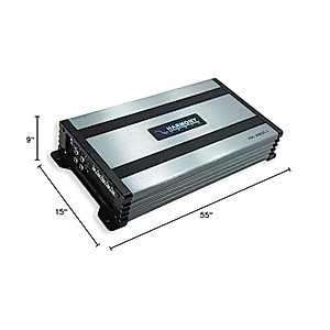 Harmony Audio Kicker Bundle Compatible with 2002-18 Dodge Ram Quad Or Crew C10 Comp Dual 10" Loaded Sub Box Enclosure with Harmony HA-A800.1 Amplifier