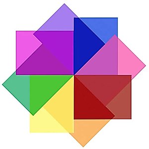 SAKOLLA 8 Pieces Transparent Color Correction Lighting Gel Filter - Colored Gel Light Filter Plastic Sheet, 8.5 x 11 Inch, 8 Assorted Colors