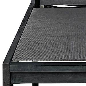 Safavieh PAT6708K Outdoor Collection Manteca Grey Lounge Chair, 0, Dark Slate Gray/Black