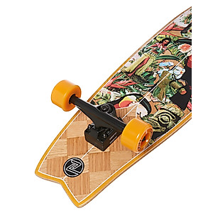 Z-Flex Banana Train Surfskate Fish Longboard, Adults Unisex, Orange (Orange), 31 in