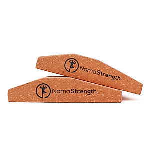NamaStrength Yoga Wedge for Wrist, Wrist Support Yoga Cork Yoga Wedge Block, Non-Slip Yoga Wrist Support, Set of 2