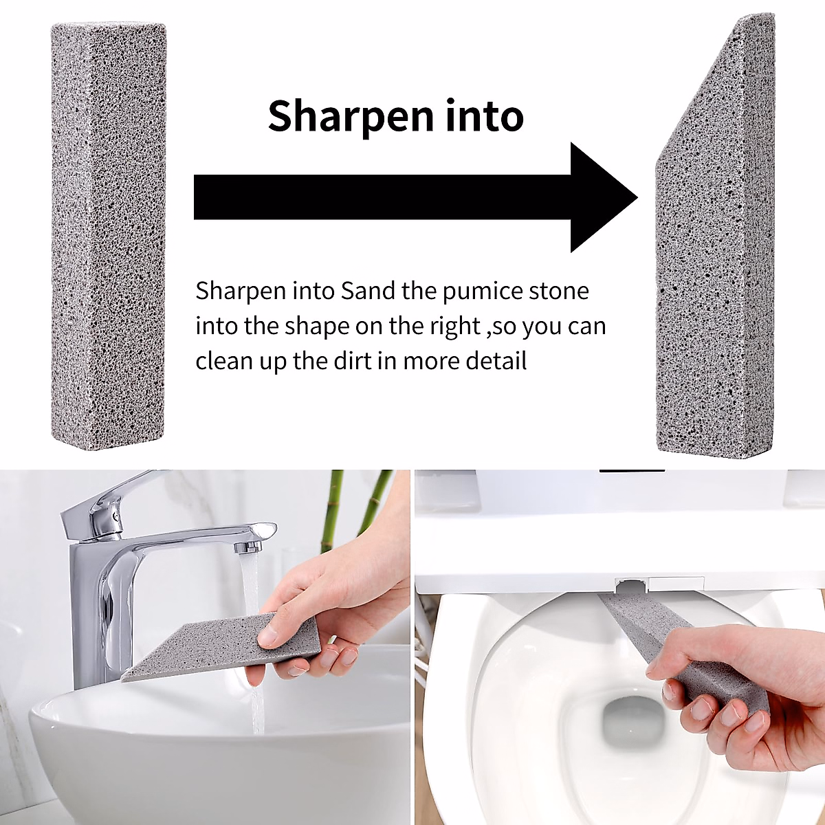 25 Pieces Pumice Stone Toilet Bowl Cleaner, Pumice Scouring Stick Remove Hard Water Ring in Toilet, Pumice Stones for Cleaning, Household, Bath, Kitchen, Pool (5.9 x 1.4 x 0.9 Inches)