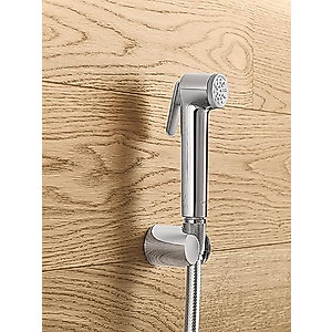 GROHE Vitalio Trigger Spray 30 - Wall Holder Set with Trigger Control Hand Shower (Hand Shower 36mm, TwistFree Shower Hose 1.25m, Wall Shower Holder 40mm), High Pressure Min. 1.0 Bar, Chrome, 26175001