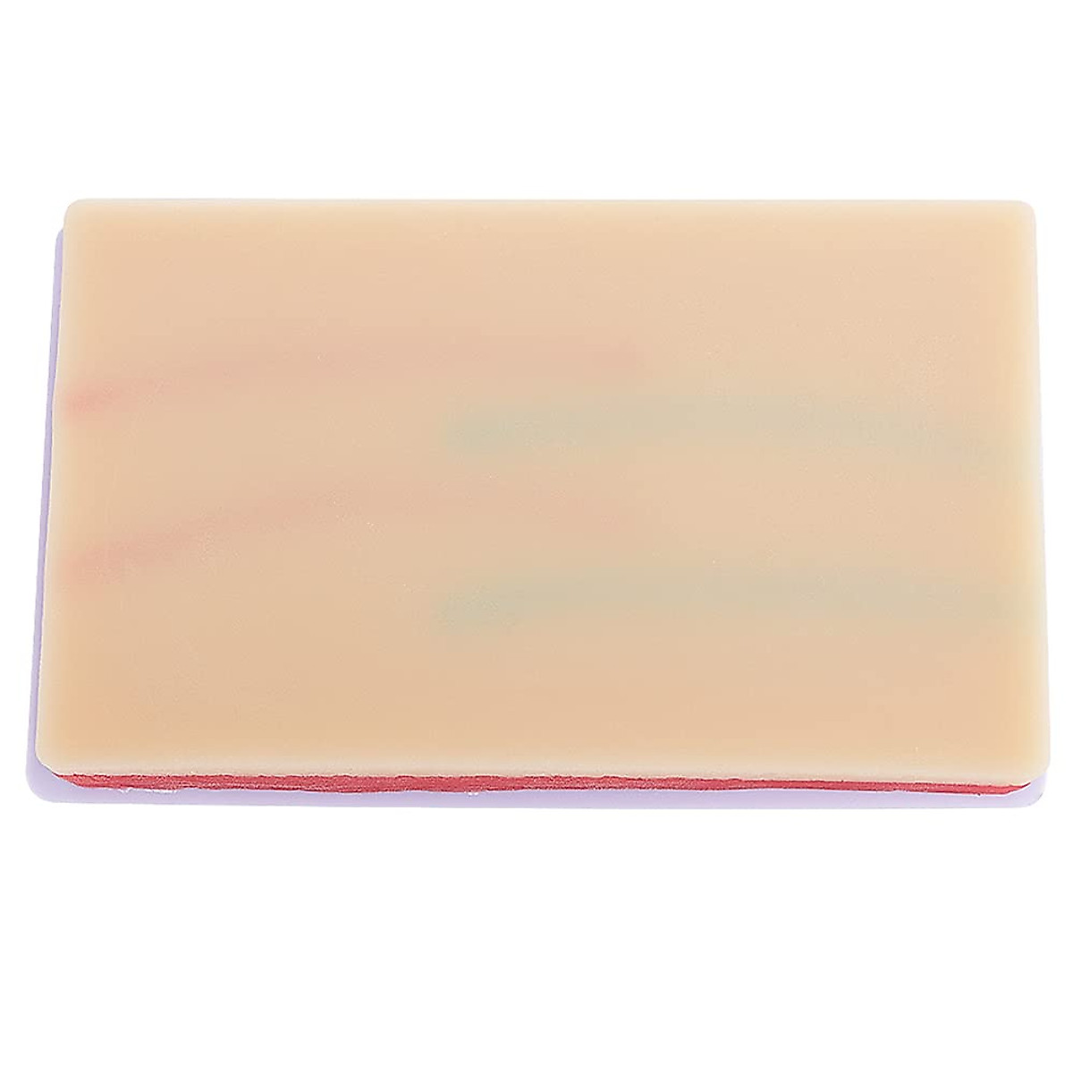 Venipuncture IV Injection Training Pad Model, Silicone Human Skin Suture Training Model, Injection Practice Pad, 4 Veins Imbedded, 3 Skin Layers(7.1" x 4" x 1.1")