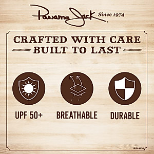 Panama Jack Original Mesh Safari Hat, 2 1/2" Brim, UPF (SPF) 50+ Sun Protection (Large) Khaki