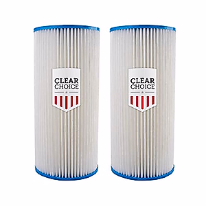 Clear Choice Sediment Water Filter 20 Micron 10 x 4.50" Water Filter Cartridge Replacement 10 inch RO System 255491-43 ECP20-BB, HDC3001, 2-Pk