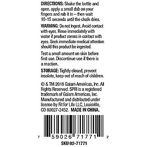 SPRI Liquid Chalk 50ml Bottle - Works as Gym Chalk, Lifting Chalk, Rock Climbing Chalk, Weightlifting Chalk - Dries Instantly, Use Alone or with Powdered Chalk Ball or Bag