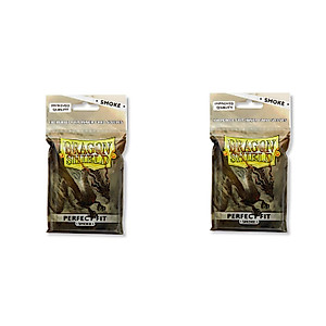 2 Packs Dragon Shield Inner Sleeve Smoke Standard Size 100 ct Card Sleeves Individual Pack