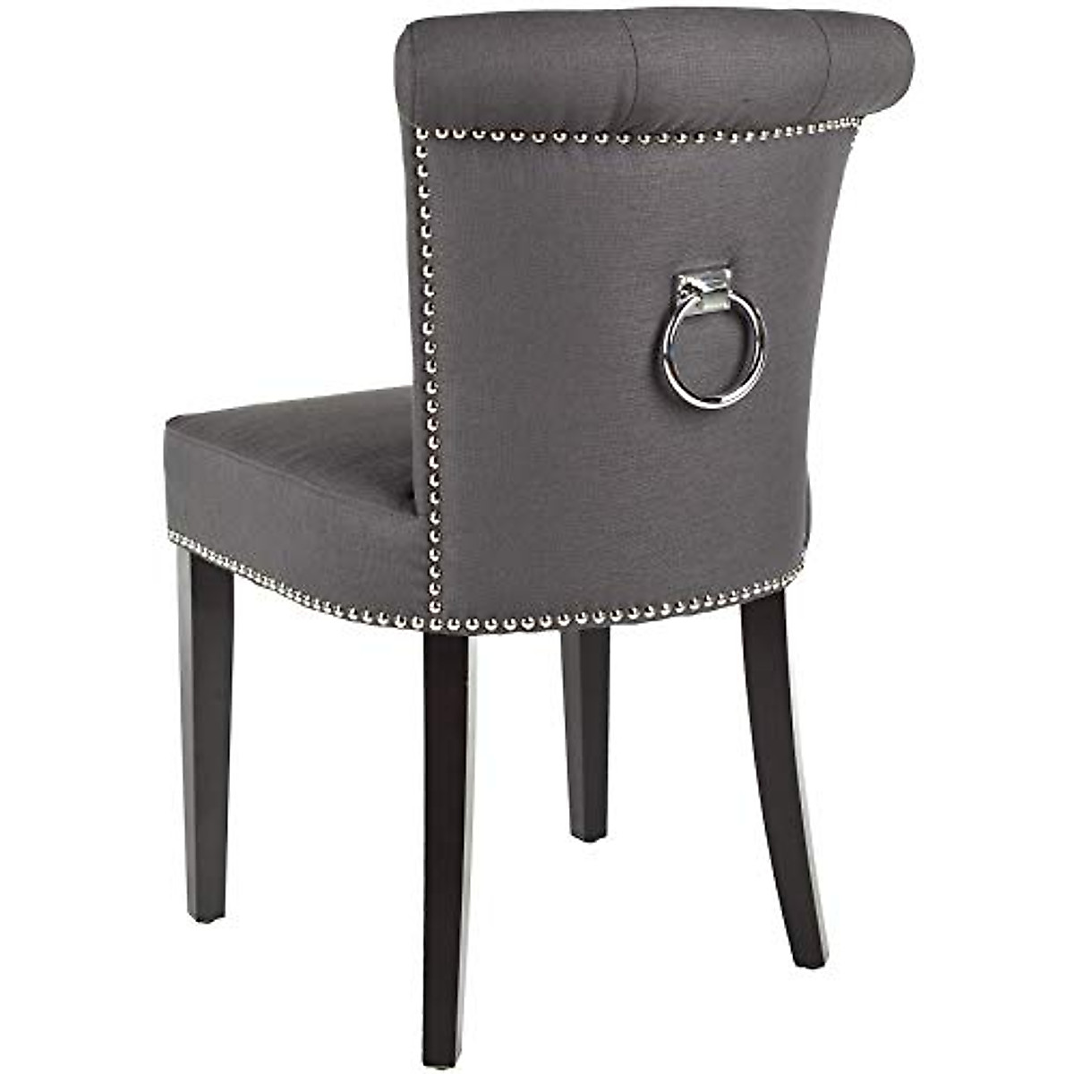Safavieh Mercer Collection Carol Charcoal Linen Ring Dining Chair (Set of 2)