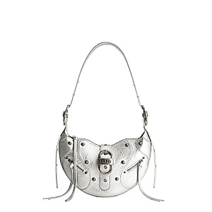 JW PEI Women's Tessa Metallic Pleating Shoulder Bag - Silver