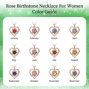 DFUNH Jewelry for Women Anniversary Necklace Gifts for Wife Rose Gold Necklaces for Women Birthday Gifts for Girlfriend Wife Christmas Gifts Mothers Day Valentines Day Gift for Her Wife