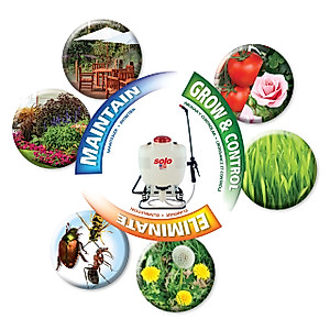 SOLO 425 4-Gallon Piston Backpack Sprayer, Wide Pressure Range up to 90 psi