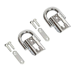 RXIOVILAE Compatible with 2009-2018 Crew Cab 2009-2018 Extended Cab 2009-2018 Cab Thru 17 Chrome Tow Hooks Pair w/Hardware