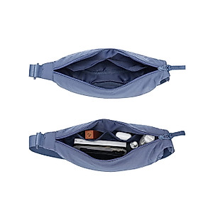 YIKOEE Crescent Bag for Women Men Small Sling Crossbody Bag with Half Moon Shape (Blue)